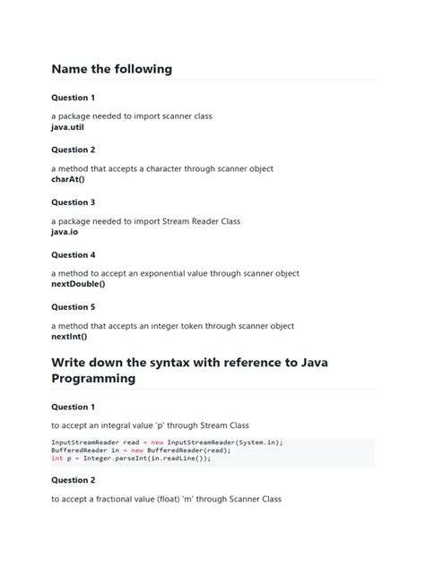 Chapter 5 Input In Java Pdf Computer Program Programming