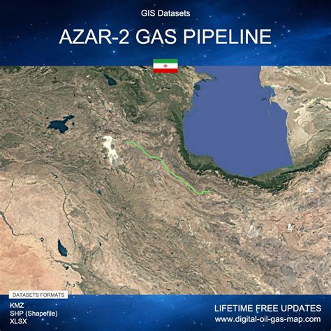 GIS Datasets Of AZAR Gas Pipeline Qazvin Tabriz Pipeline Route Compressor Stations