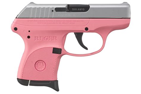 Ruger Lcp 380 Acp Pistol With Pink Grip Frame And Satin Aluminum