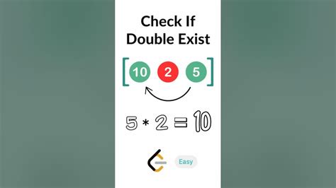 Leetcode 1346 Check If N And Its Double Exist Coding Dsa Maths