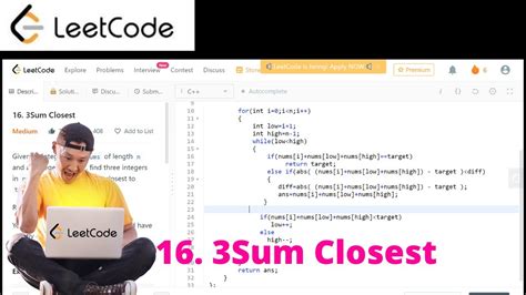 16 3sum closest leetcode daily challenge c leetcode 16 easy