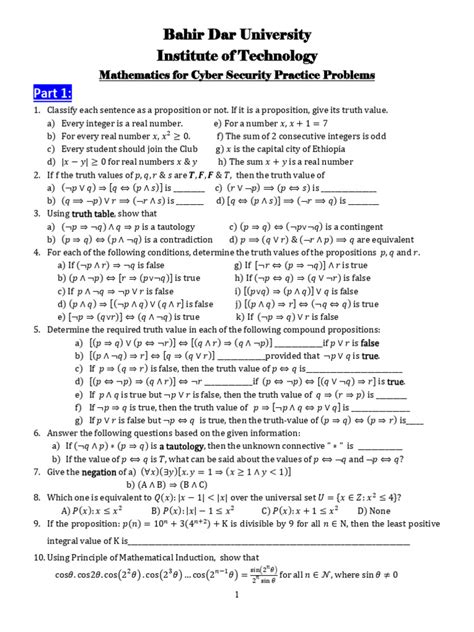 000 Mathematics For Cyber Security 031701 Pdf Logic Syntax Logic