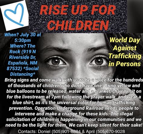 World Day Against Human Trafficking Rally In Española