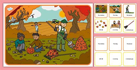 Colourful Semantics Autumn Picture Scene Teacher Made Colourful Semantics Autumn Picture Scene Teacher Made