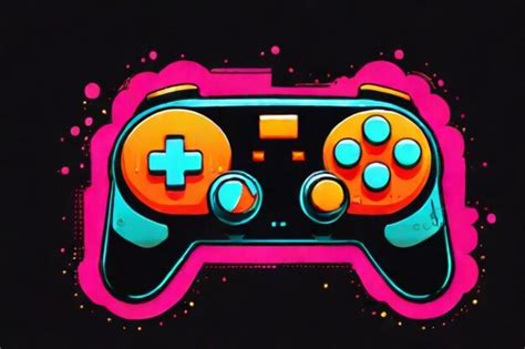 Colorful Game Controller Premium Ai Generated Image