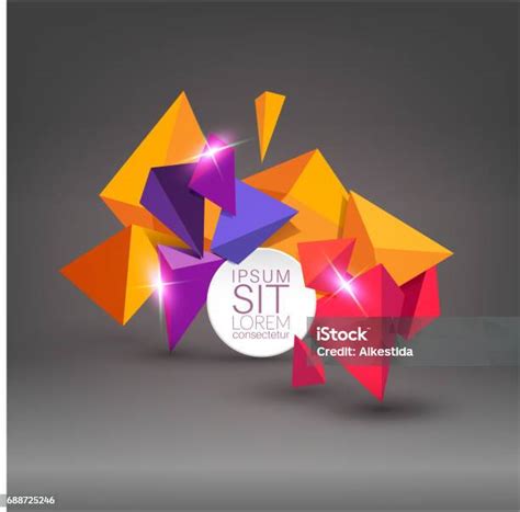 여러 3d 삼각형 벡터 추상화입니다 현대적인 디자인에 대 한 요소 0명에 대한 스톡 벡터 아트 및 기타 이미지 0명 3차원 형태 개념과 주제 Istock