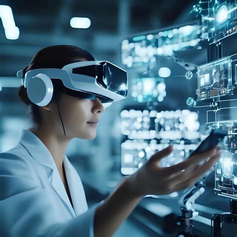 Virtual Reality In Robotics Engineering Premium Ai Generated Image