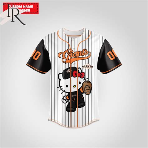 San Francisco Giants Special Hello Kitty Design Baseball Jersey Premium