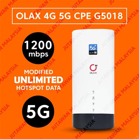 Modified Mod 5g Cpe Olax G5018 5g Modem Router Wifi6 Shopee Malaysia