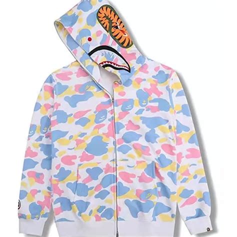 Bape 상어 카모플라쥬 후드티 남성용 폴리에스터 청소년 커플웨어 스트리트웨어 여성 스웨터 힙합 인기 가을 겨울 2022