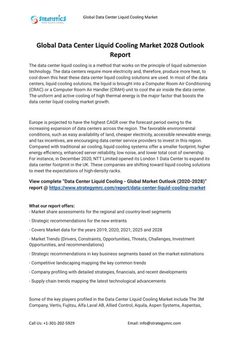 Ppt Data Center Liquid Cooling Industry Global Analysis Report Powerpoint Presentation