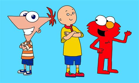 Caillou Phineas And Elmo By Kermitmasterpiece On Deviantart