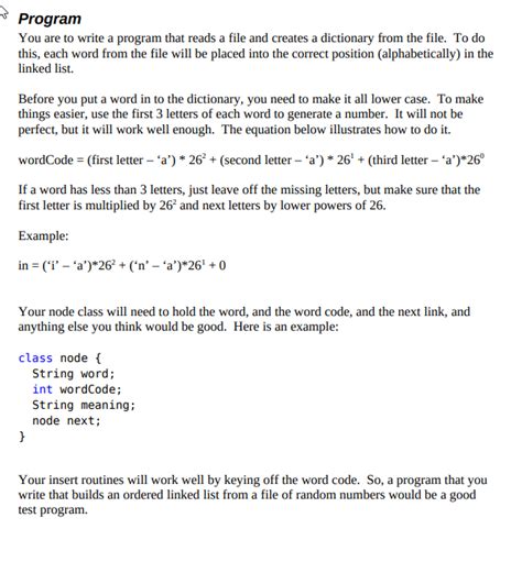 Solved Program You Are To Write A Program That Reads A File