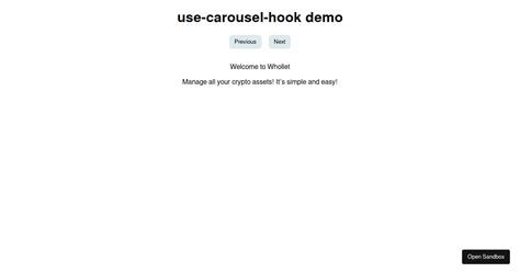 Use Carousel Hook Demo Forked Codesandbox