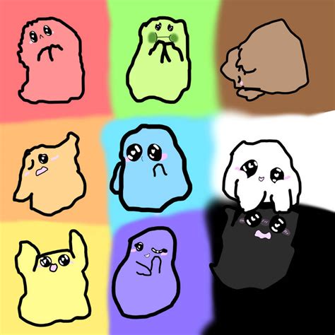 Colorful Rainbow Blobs By Butterandcorgis On Deviantart