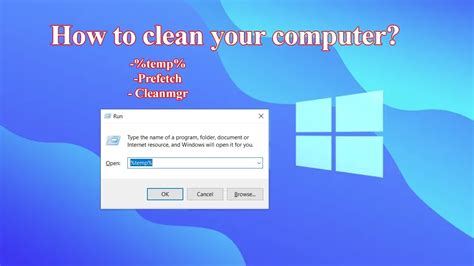 How To Clean Your Computer Temp Prefetch Cleanmgr Youtube