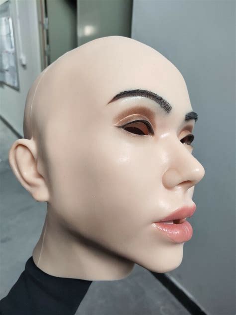 Crossdresser Realistic Silicone Female Mask Head Mask Cosplay For Drag