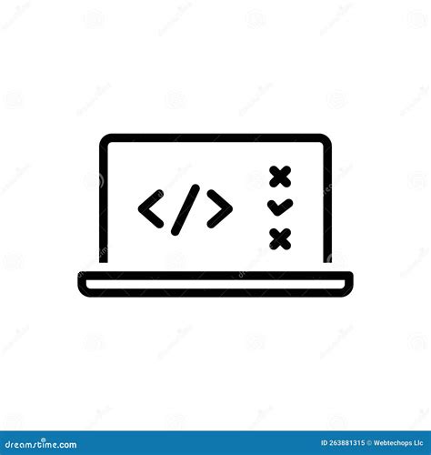 Black Line Icon For Boolean Boolean Algebra Sign And Key Stock Vector