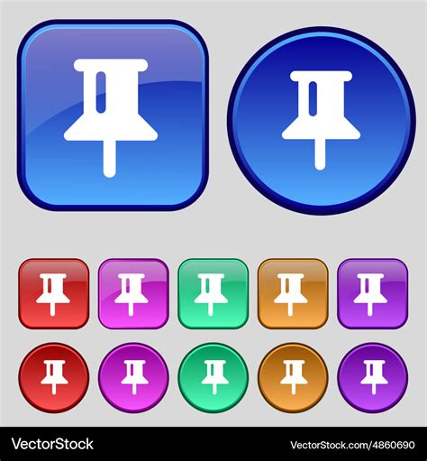 Map Pointer Gps Location Icon Sign A Set Twelve Vector Image