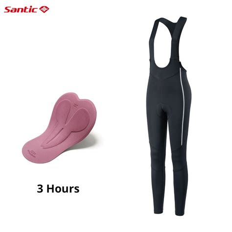 Santic 사이클링 여성용 빕 긴 바지 자전거 자전거 MTB 방풍 따뜻한 플러스 플리스 대형 스트레치 멜빵 러닝 운동 스타킹 AliExpress