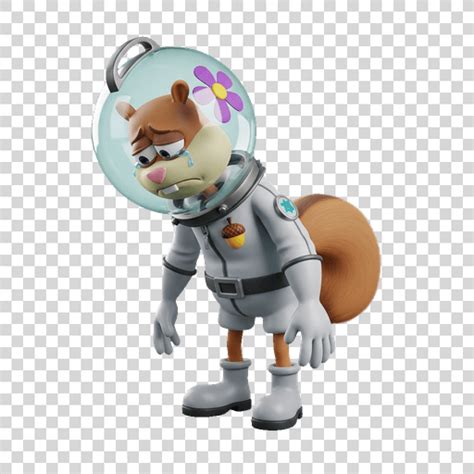 Sandy Cheeks Sad 3d Png Image For Free Download