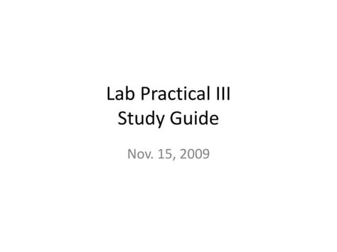 Lab Practical Iii Pptx