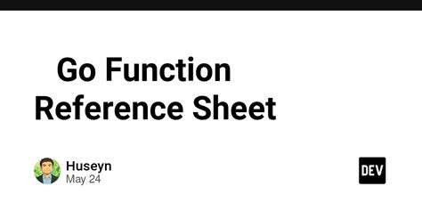 🧠 Go Function Reference Sheet Dev Community