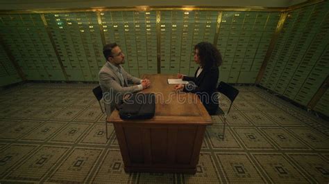 Sales Conversation Of Finance Manager Meeting Client Negotiating Future Invest Stock Video