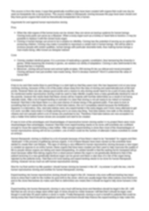 SOLUTION Cloning Should It Be Banned I Will Explain All The Different Types Of Cloning And I