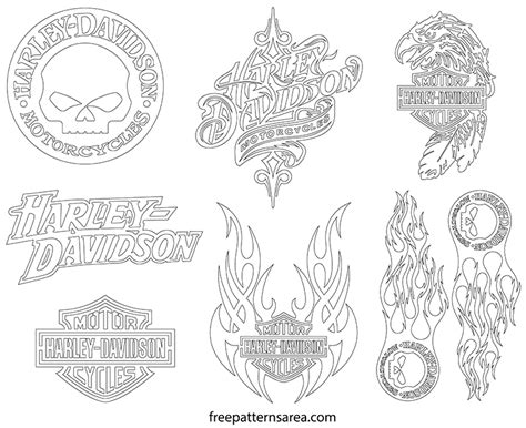 Harley Davidson Logo Outline Svg Gratis
