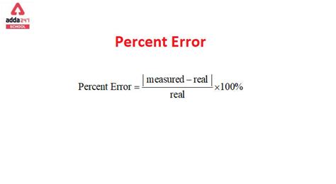 Percentage Error Formula And Questions Examples