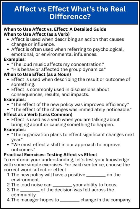 Affect Vs Effect Whats The Real Difference