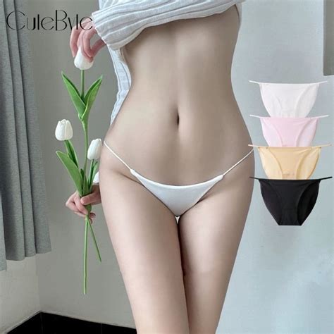 Cutebyte Seamless Ice Silk Underwear For Woman Thin Traceless Sexy Low