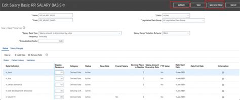 Setting Up A Rates Based Salary Basis Oracle Hcm Cloud