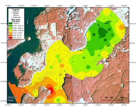 Map Of Mean Grain Size Classified By Classes In Mm Across The Study