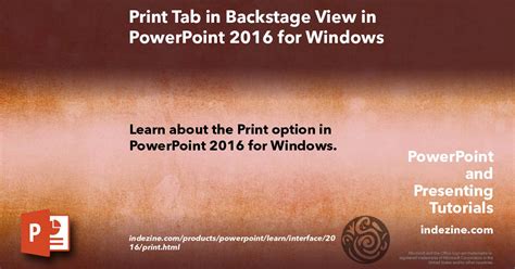 Print Tab In Backstage View In PowerPoint For Windows