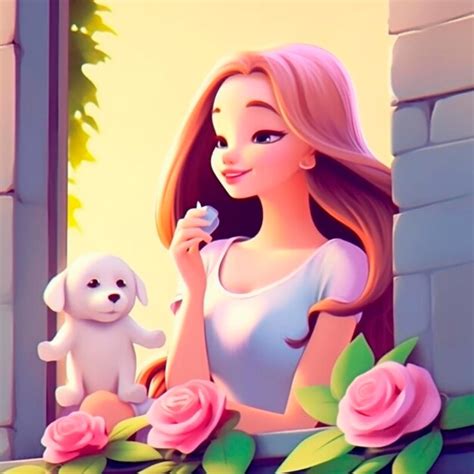 Premium Photo Cute Girl Illustration