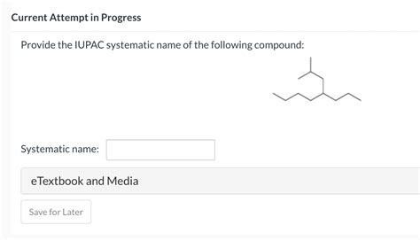Solved Current Attempt In Progressprovide The Iupac