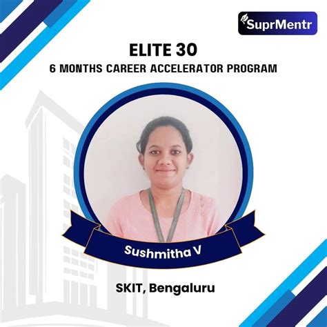 Sushmitha V On Linkedin Careerdevelopment Techindustry Mentorship Grateful Suprmentr Skit