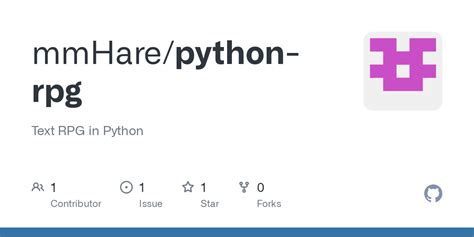 Github Mmharepython Rpg Text Rpg In Python