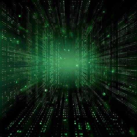 Premium Ai Image Green Digital Binary Data On Computer Screen