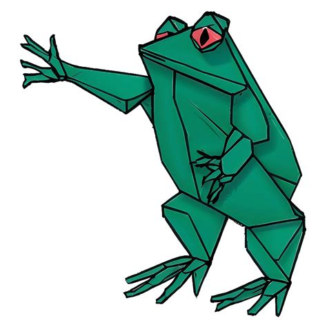 Download Origami Frog Jumping Instructions Png Jmg