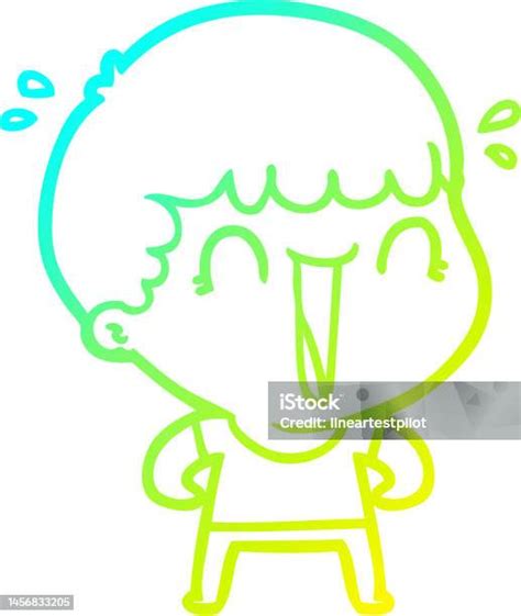 웃는 만화 남자의 차가운 그라데이션 선 그리기 귀여운에 대한 스톡 벡터 아트 및 기타 이미지 귀여운 그라데이션 낙서 드로잉 Istock
