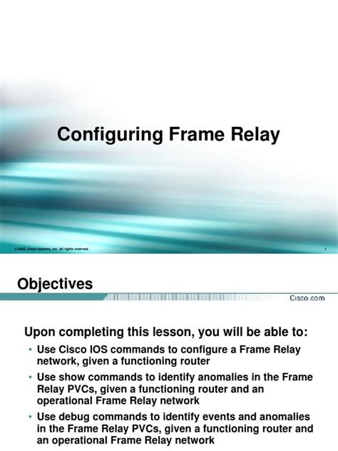 Configuring Frame Relay Pdf Network Topology Router Computing