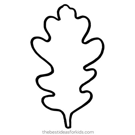 Simple Oak Leaf Template