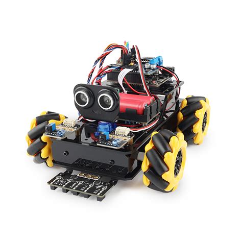 4wd全向移动小车麦克纳姆轮底盘tt马达麦轮兼容arduino Microbit虎窝淘