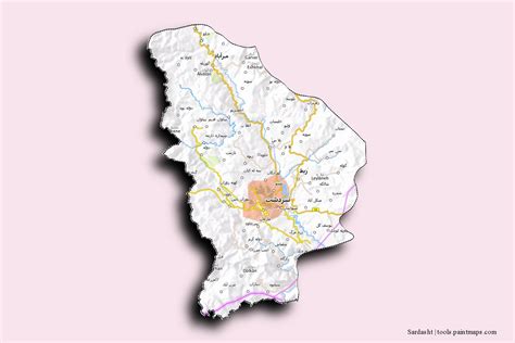 Mapas De Muestra De Sardasht Generados Con La Herramienta De Recorte De