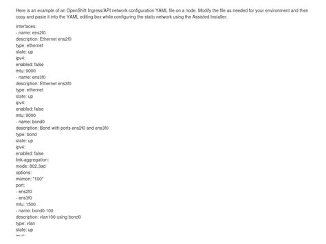 Appendix B Openshift Network Configuration Yaml File Protect Red Hat