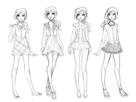 Картинки аниме карандашом для срисовки в полный рост