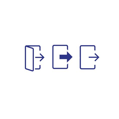 Logout Icon Set Exit Icon Vector Art At Vecteezy